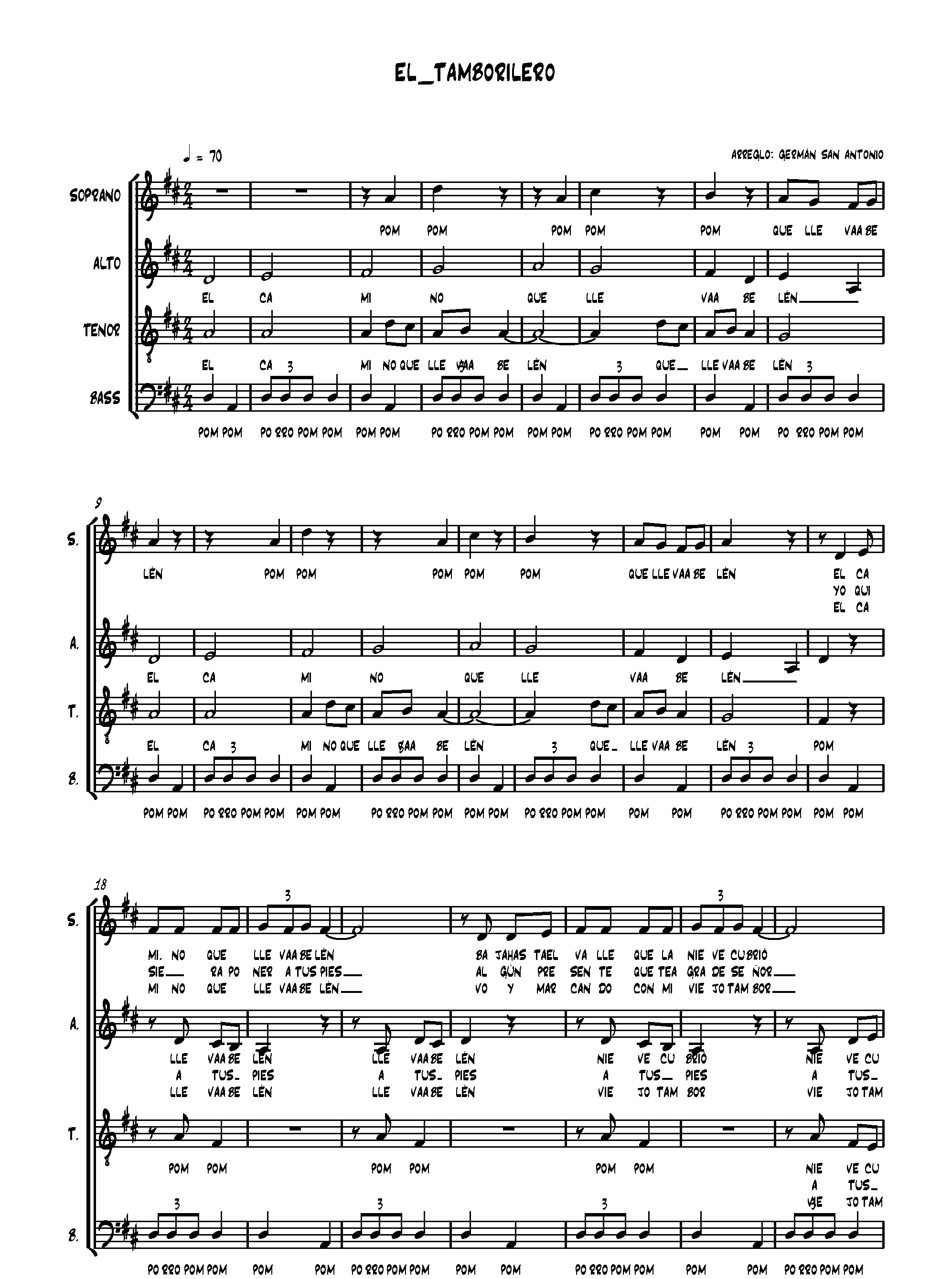 el tamborilero | 1 | 2 | midi